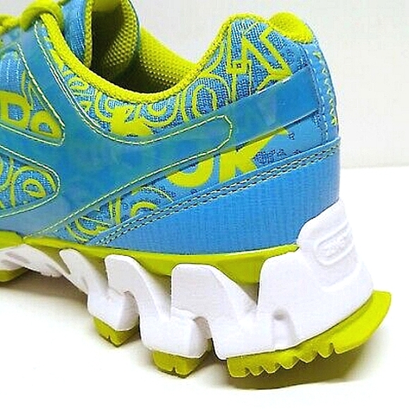 Reebok | Shoes | Reebok Zigtech Athletic Running Sneakers Blue Neon ...